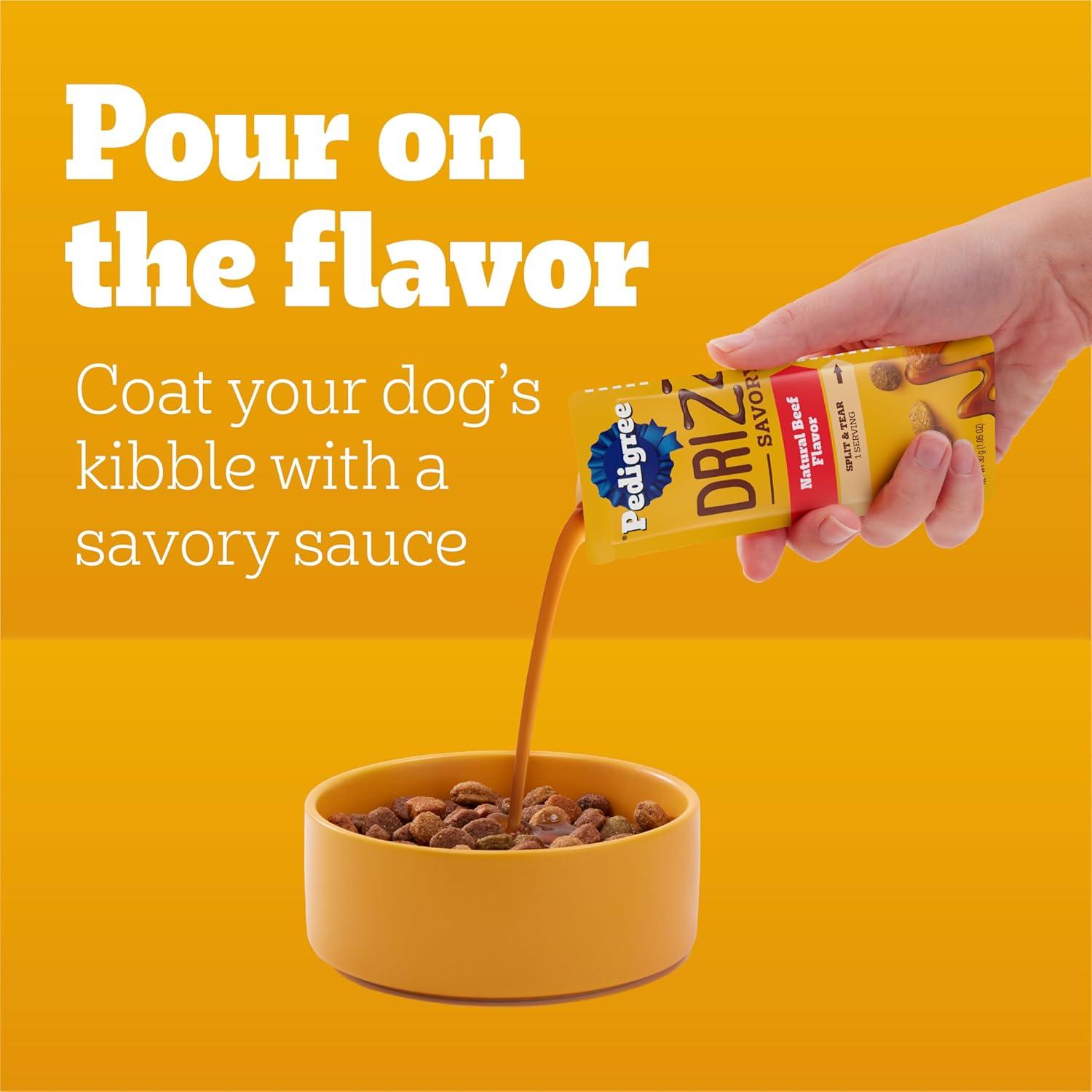 Pedigree Drizzlers Wet Dog Food Savory Sauce Multipack, 60g Dual ...